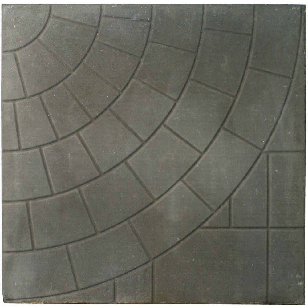 Cindercrete Patio Slab - 24x24 - Circlefaced Charcoal | The Home Depot ...