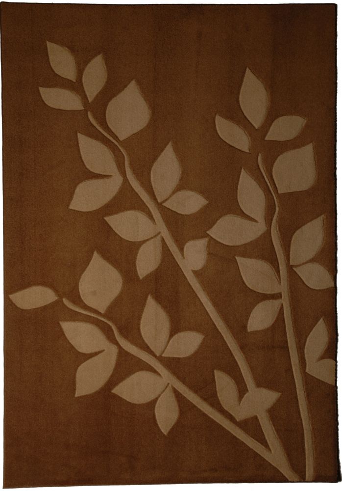 Lanart Rug Gardenia Brown 2 ft. x 8 ft. Indoor Contemporary Rectangular ...