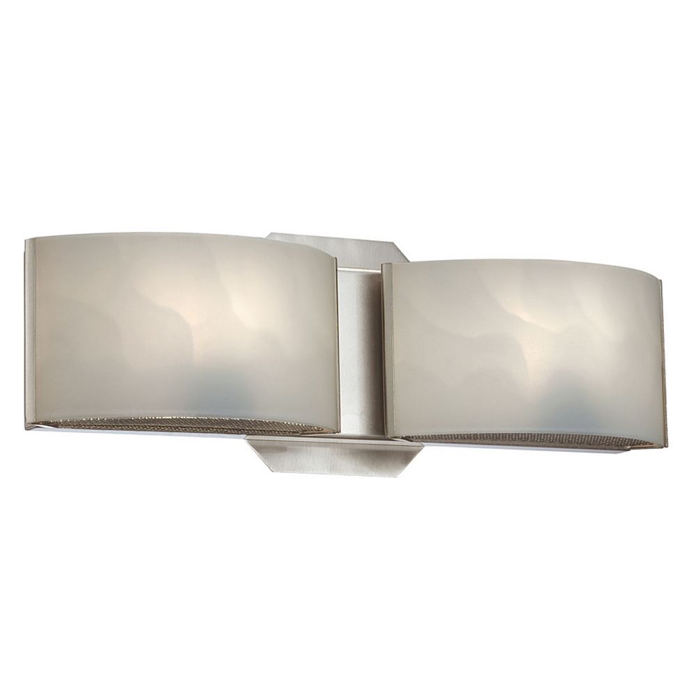 Easylite Dakota 2-Light Satin Nickel Wall Bath Bar Sconce | The Home ...
