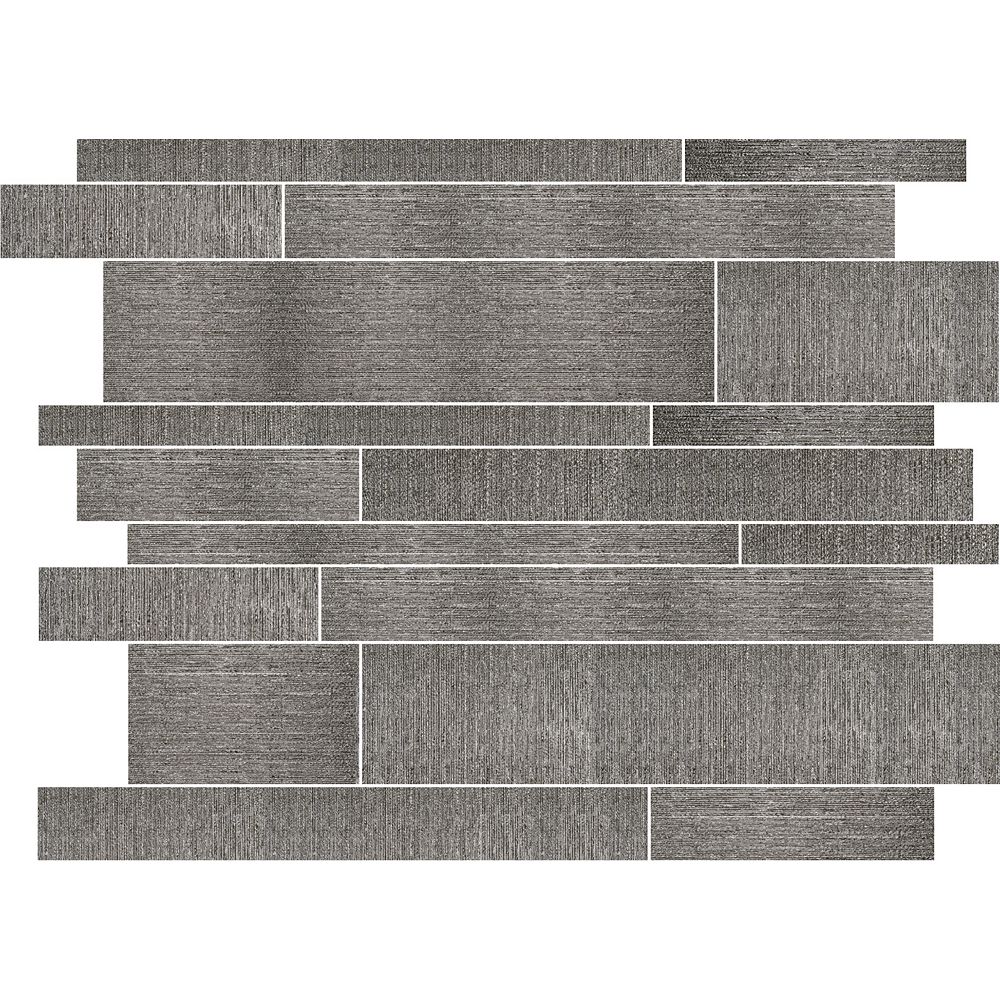 Eliane Neolitic Mali Prata Glazed Porcelain Wall Mosaic Tile - 12-inch ...