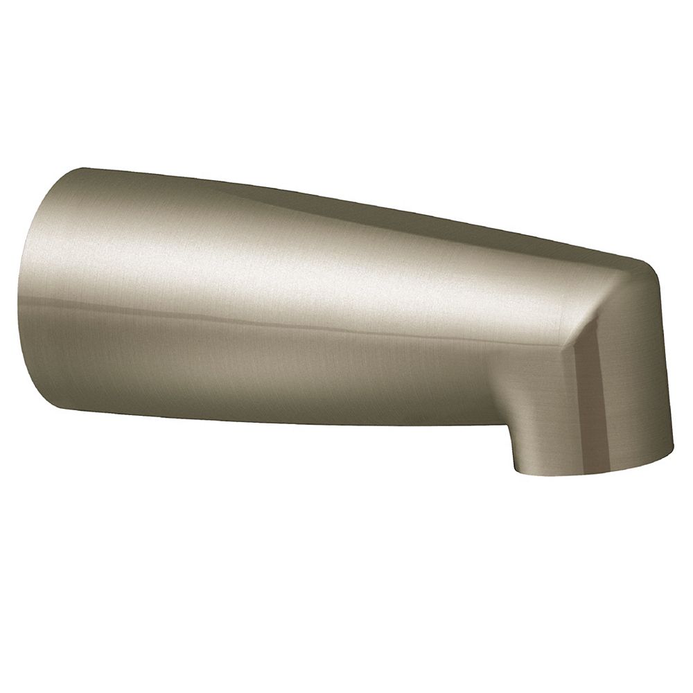 MOEN Non-Diverter Tub Spout with Slip Fit Connection in Brushed Nickel ...