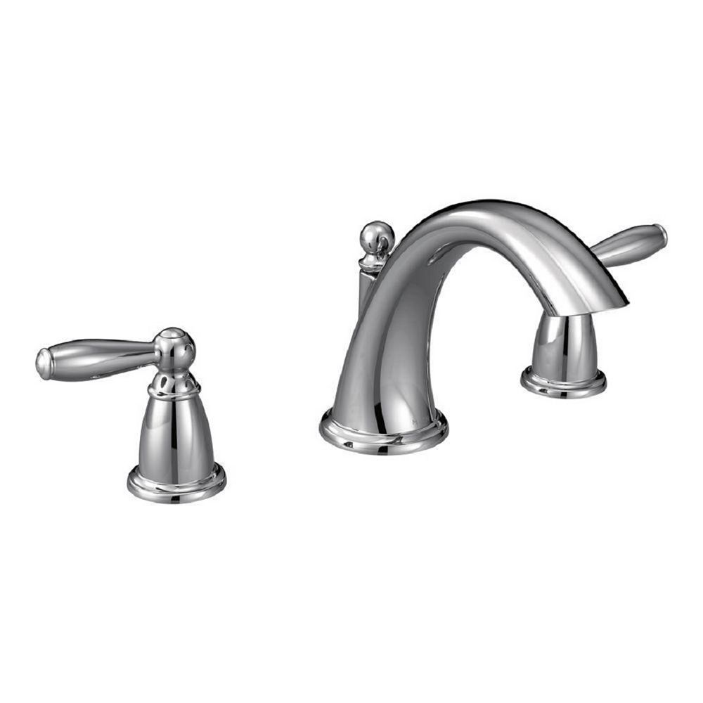 MOEN Brantford 2-Handle Deck-Mount Roman Tub Faucet Trim Kit in Chrome ...