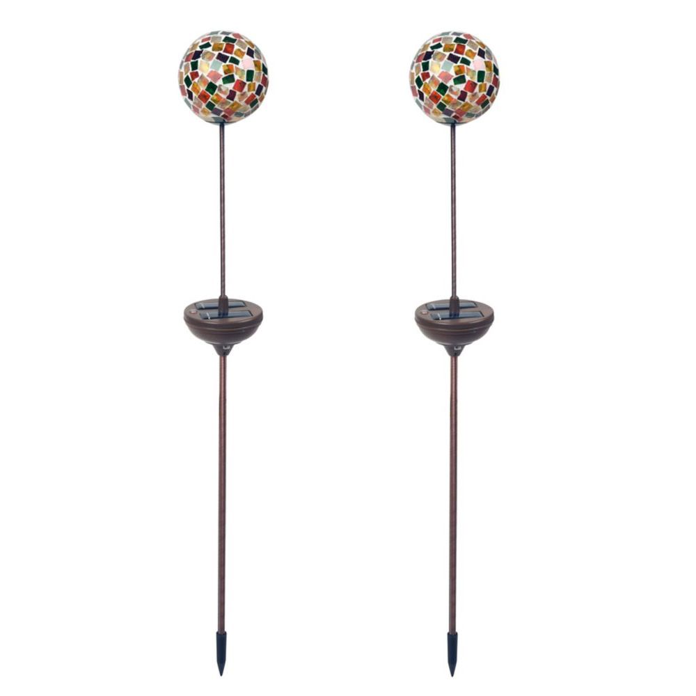 Fusion Solar Mosaic Stick Lights - (2-Pack) | The Home Depot Canada