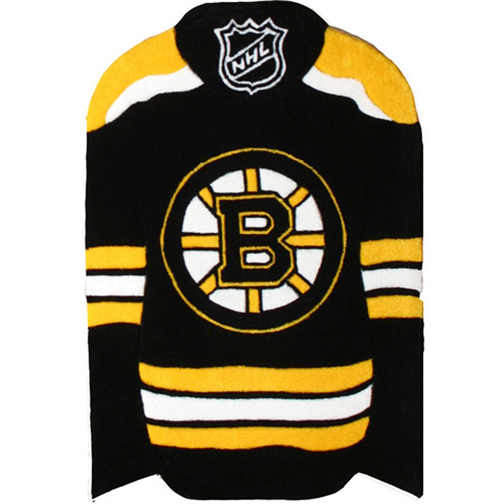 NHL Boston Bruins Black 2 ft. x 3 ft. Irregular Area Rug | The Home ...