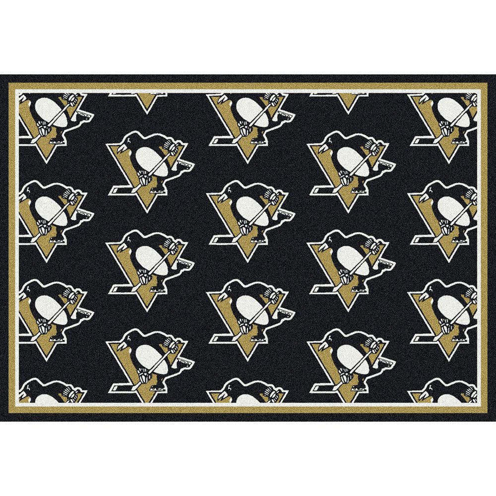 NHL Pittsburgh Penguins Black 7 ft. 8-inch x 10 ft. 9-inch Rectangular ...