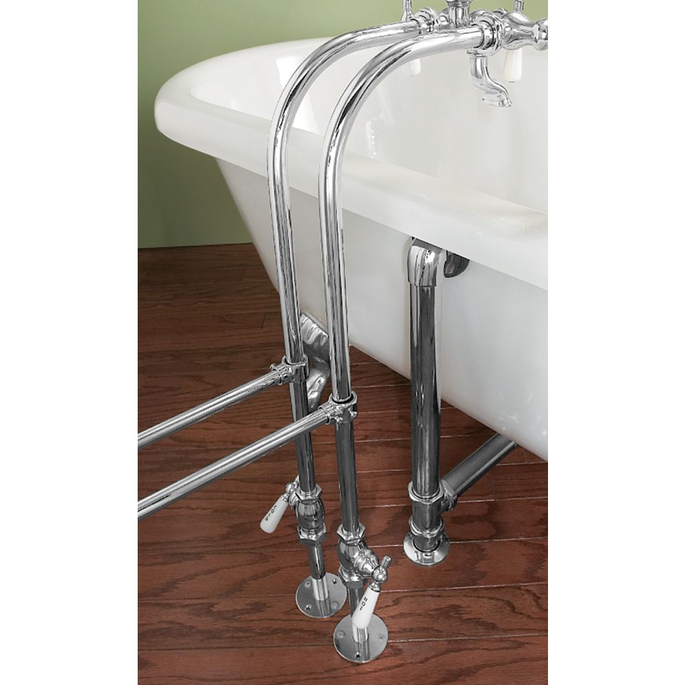 Foremost Chrome Over Tub Supply Lines with Decorative Shut-offs | The ...