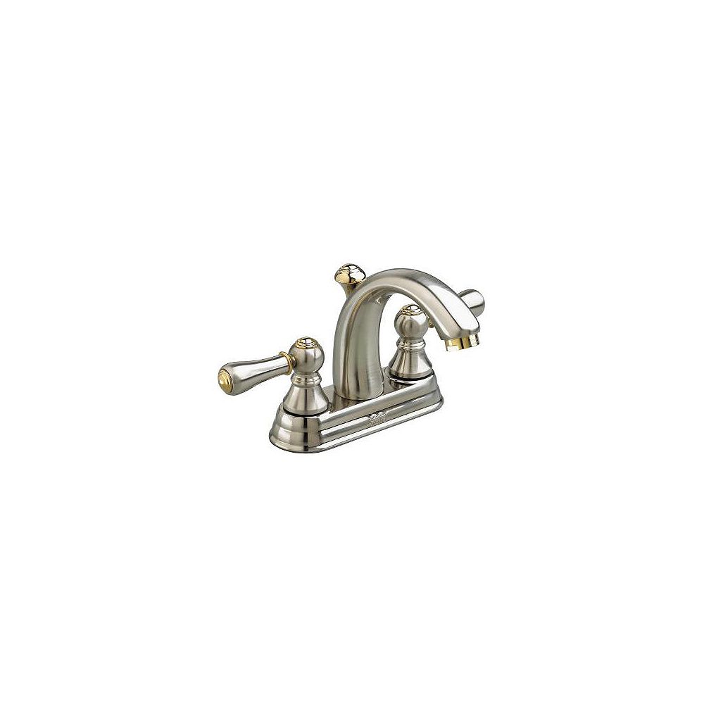 American Standard Williamsburg Satin and Brass Lavatory Faucet 4 Inch ...
