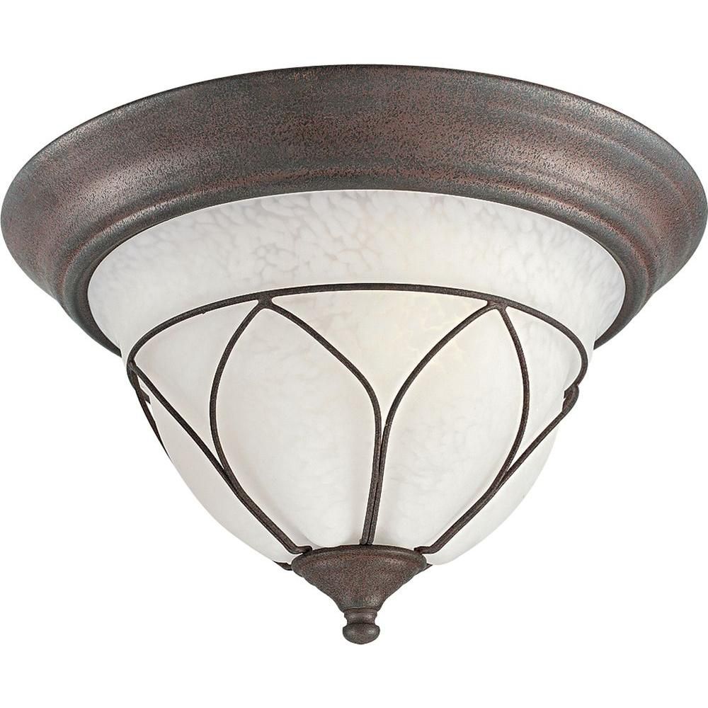 Progress Lighting Verona Collection Cobblestone 2-light Flushmount ...