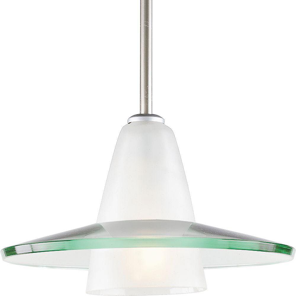 Progress Lighting 100w 1 Light Brushed Nickel Mini Pendant With Clear