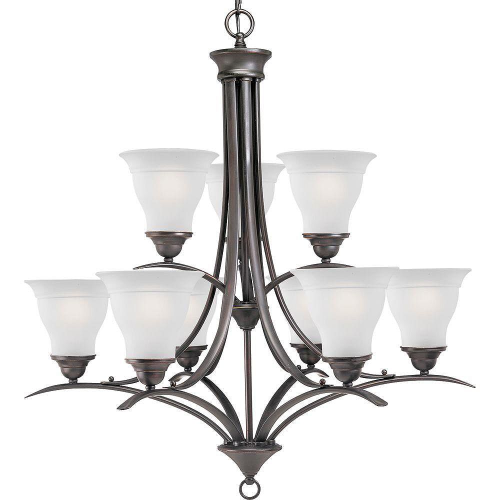 Progress Lighting Trinity Collection Cobblestone 9-light Chandelier ...