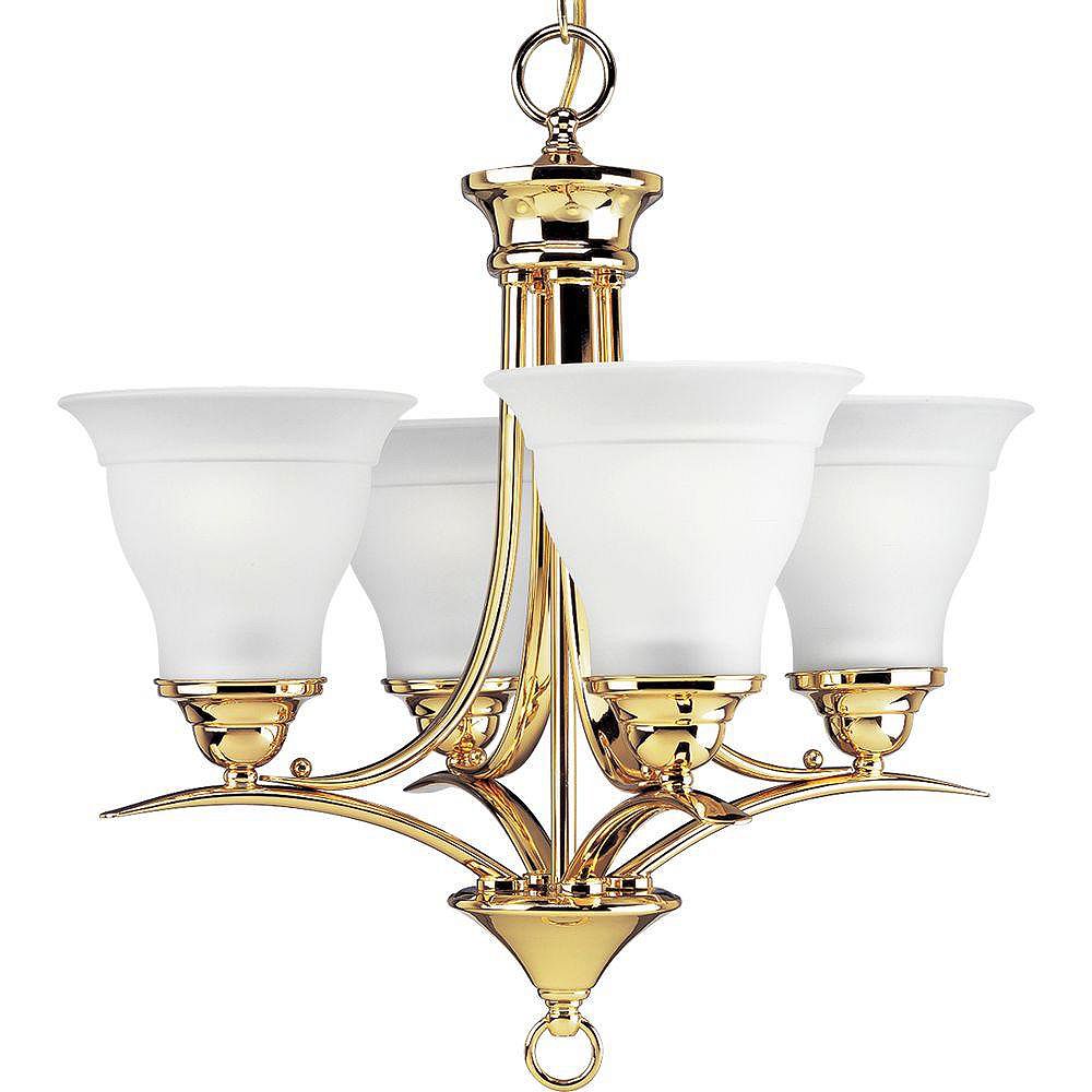 Progress Lighting Trinity Collection Polished Brass 4-light Chandelier ...