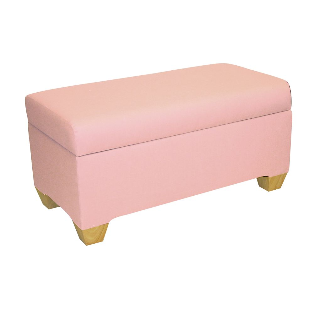 Skyline Furniture Kids Storage Bench In Duck Light Pink | The Home ...