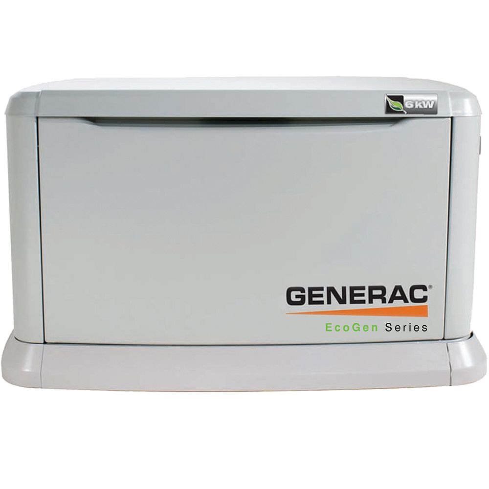 Generac Eco Gen 6kW LP Air-Cooled Standby Generator, Steel Enclosure ...