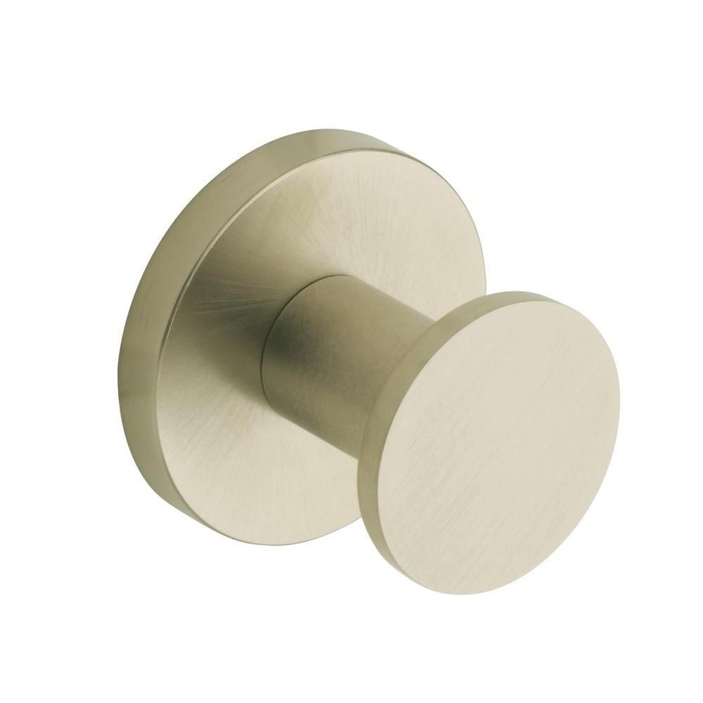 KOHLER Stillness Robe Hook in Vibrant Brushed Nickel | The Home Depot ...