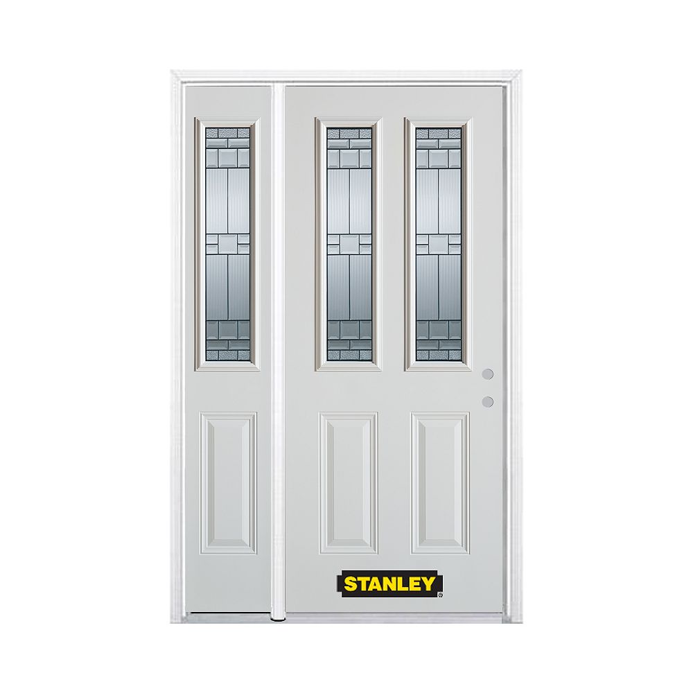 STANLEY Doors 50.25 inch x 82.375 inch Seattle Zinc 2-Lite 2-Panel ...