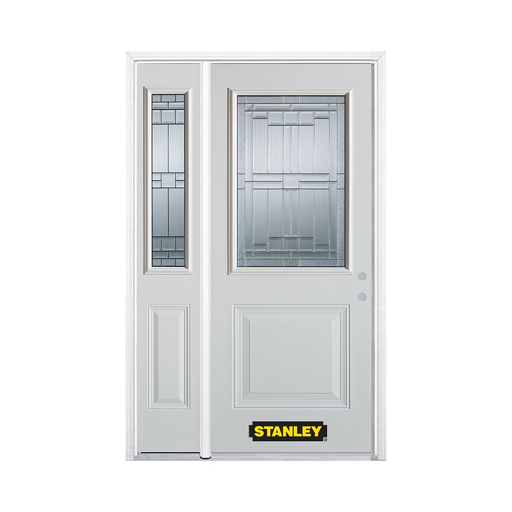 STANLEY Doors 52.75 inch x 82.375 inch Seattle Zinc 1/2 Lite 1-Panel ...