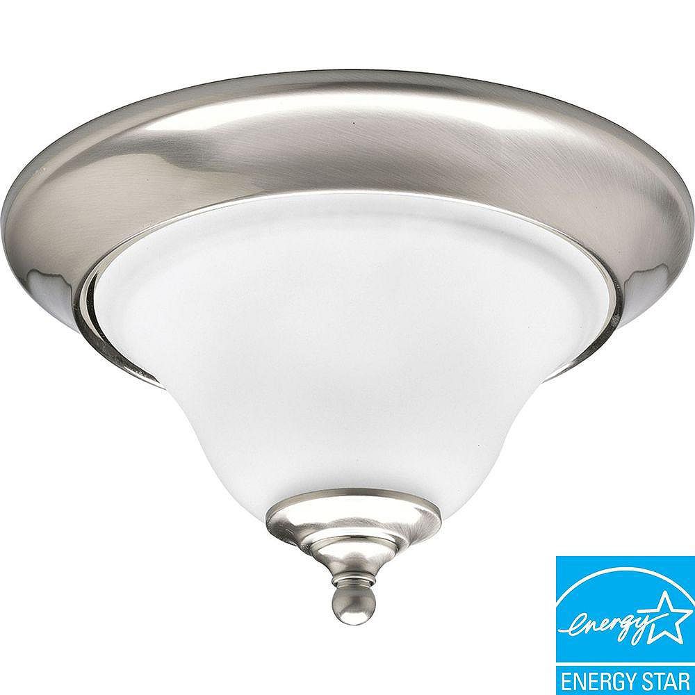 Progress Lighting Trinity Collection Brushed Nickel 1-light Flushmount ...