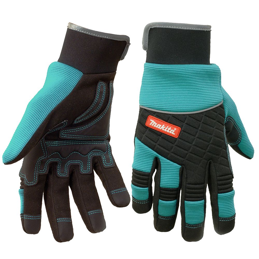 MAKITA Gants de travail professionnels série CONSTRUCTION | Home Depot ...