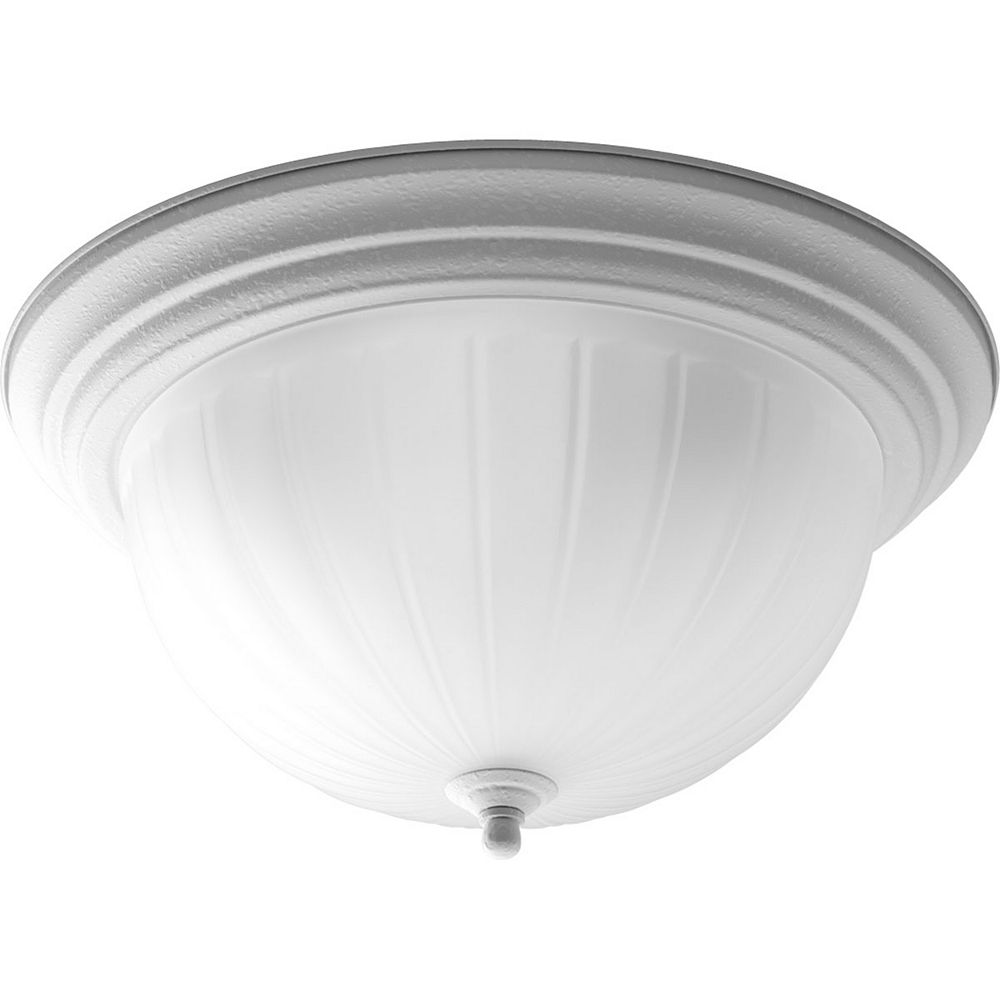 Progress Lighting White 3-light Flushmount | The Home Depot Canada