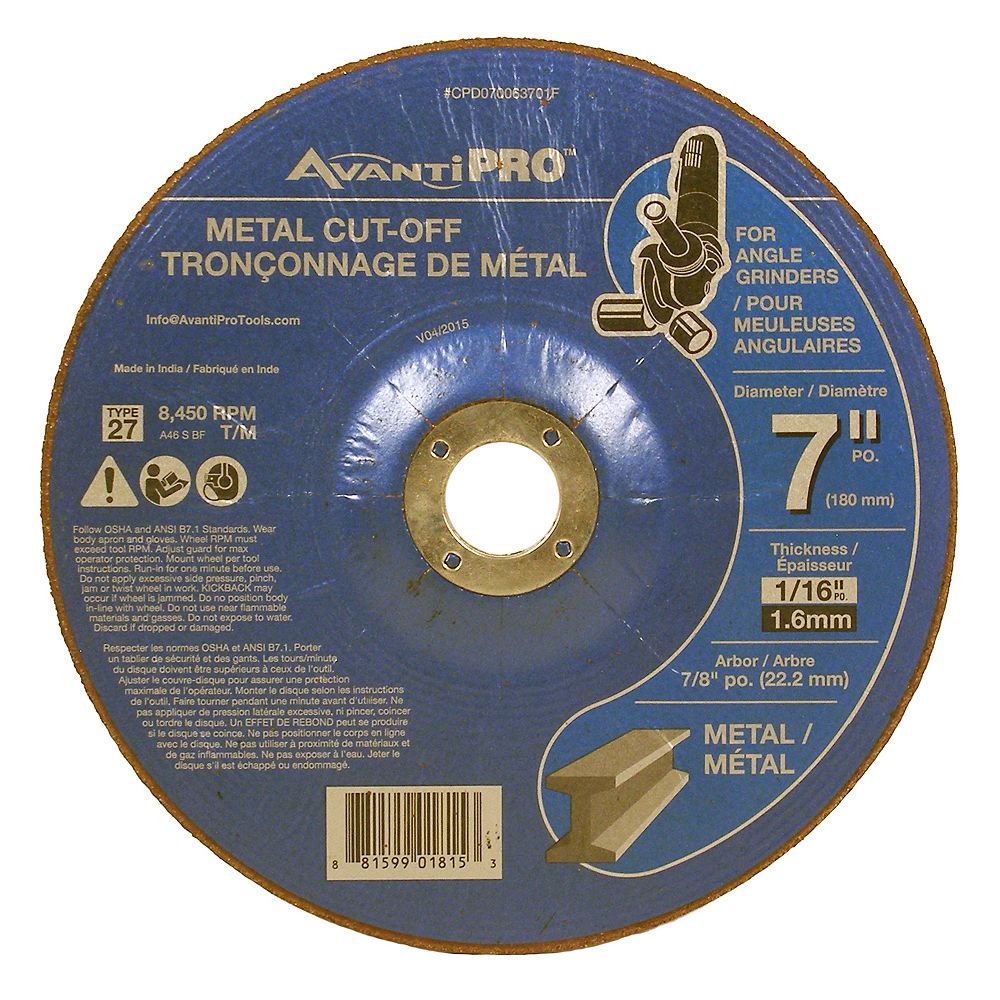 Avanti Pro DC Cut-Off Disc 7 -inch | The Home Depot Canada