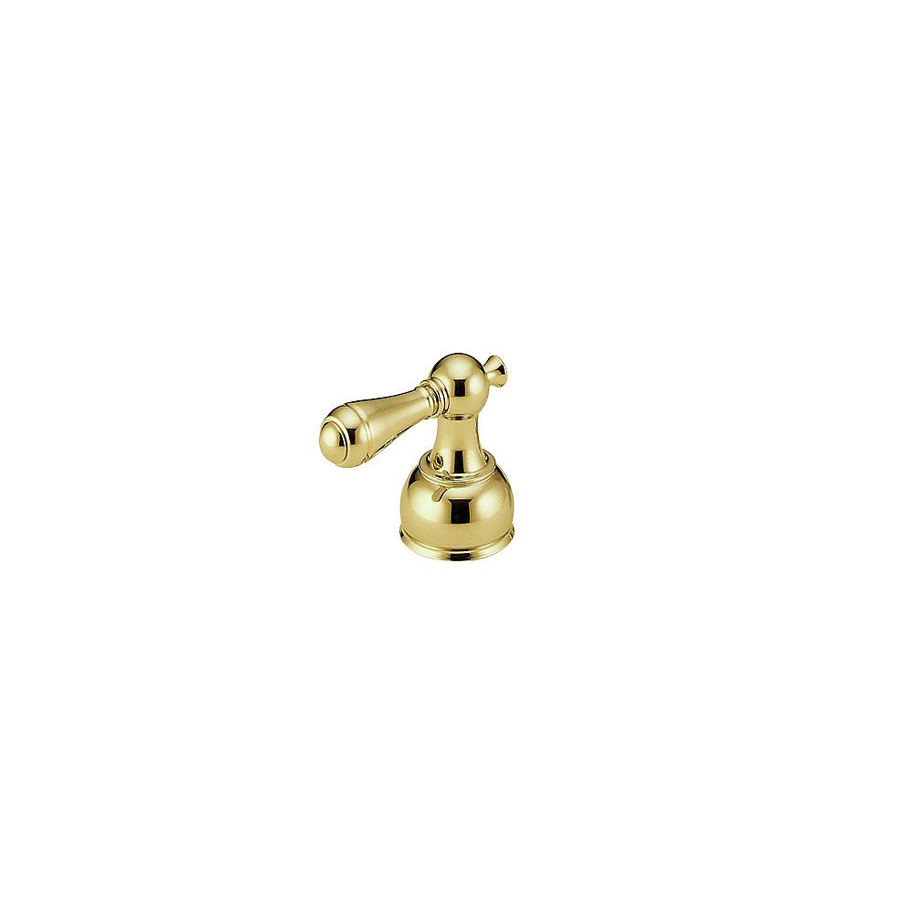 Delta Traditional Lever Handles In Polished Brass For 2 Handle Faucets