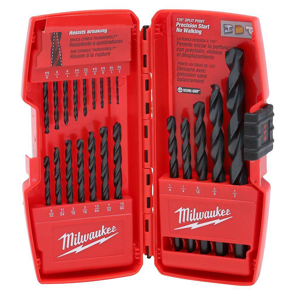 Milwaukee Tool 21-Piece Thunderbolt Black Oxide Drill Bit Set | The ...