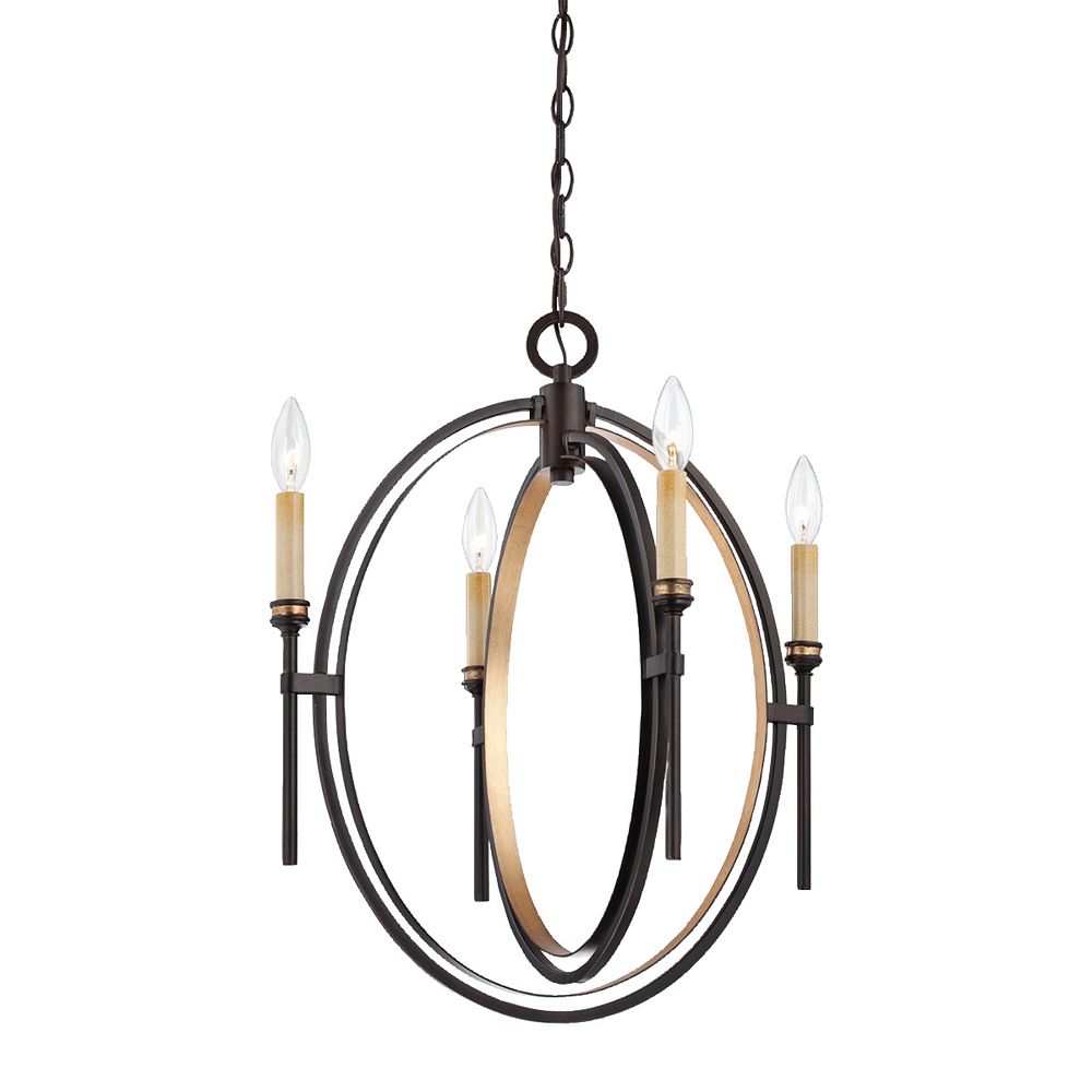 Eurofase Infinity Collection 4 Light Oil Rubbed Bronze Chandelier | The ...