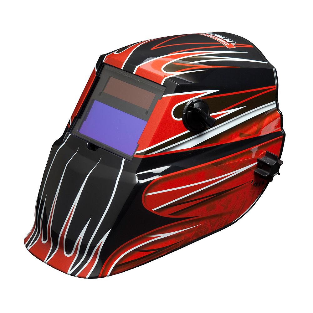 Lincoln Electric RED FIERCE Autodarkening Helmet, VAR 9-13 | The Home ...