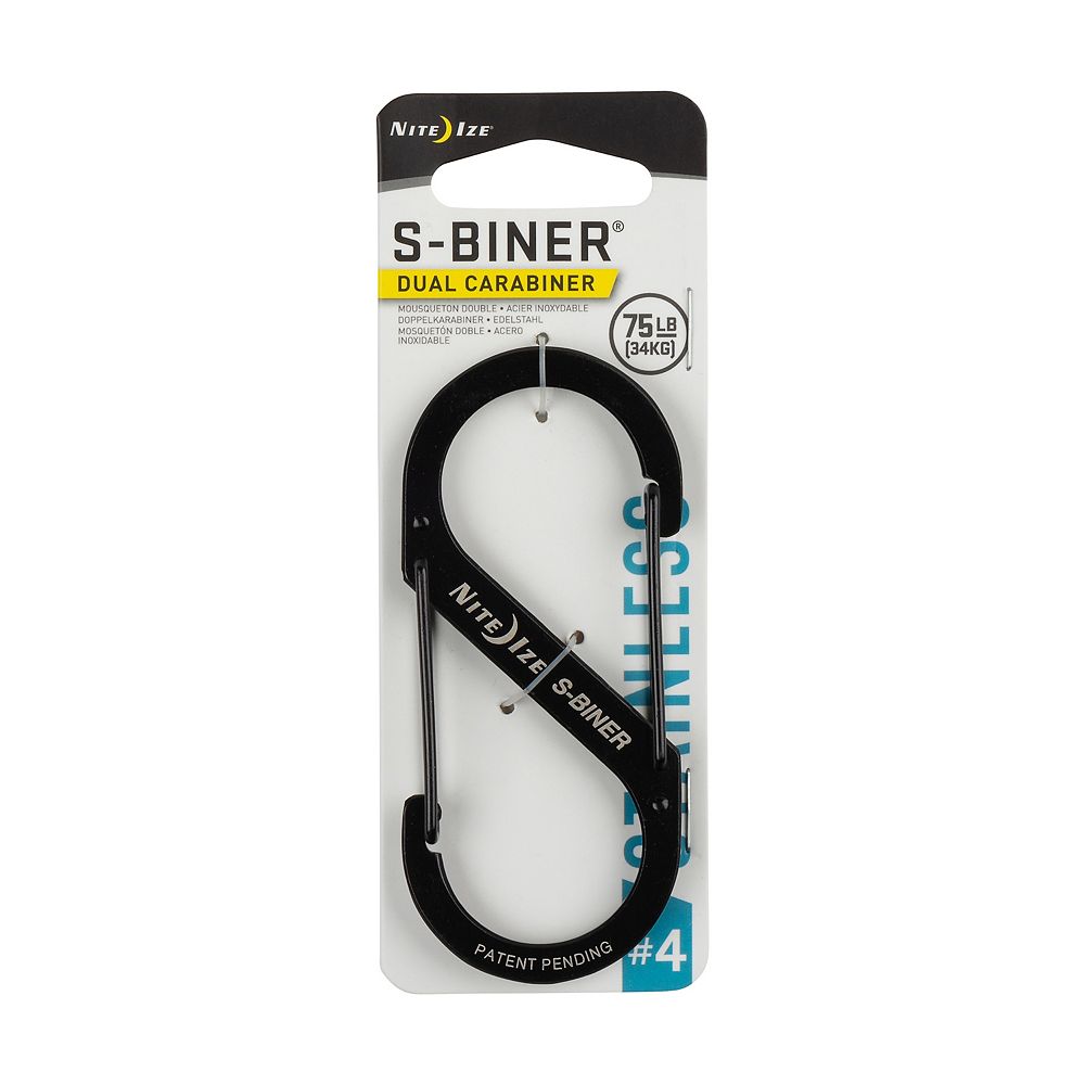 Nite Ize Nite Ize Size-4 S-Biner Dual Carabiner, Stainless Steel, Black ...