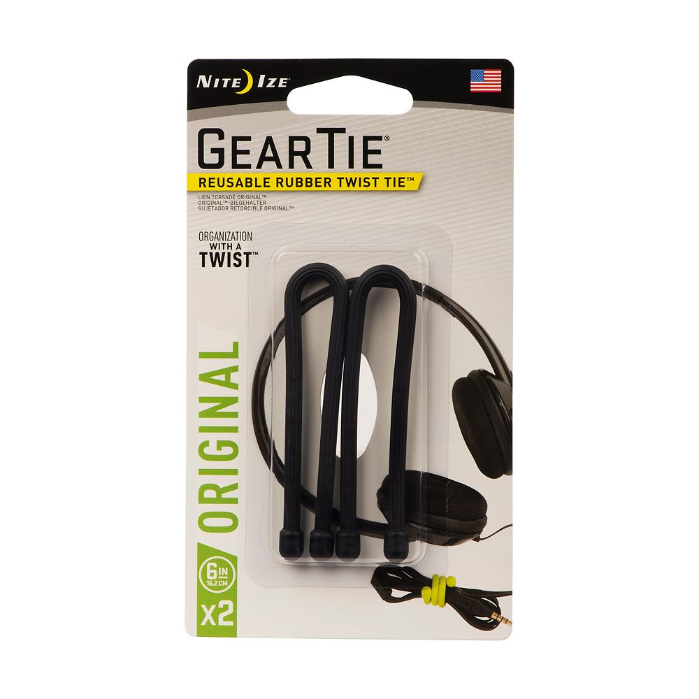 Nite Ize Nite Ize Original Gear Tie, Reusable Rubber Twist Tie, 6-Inch ...