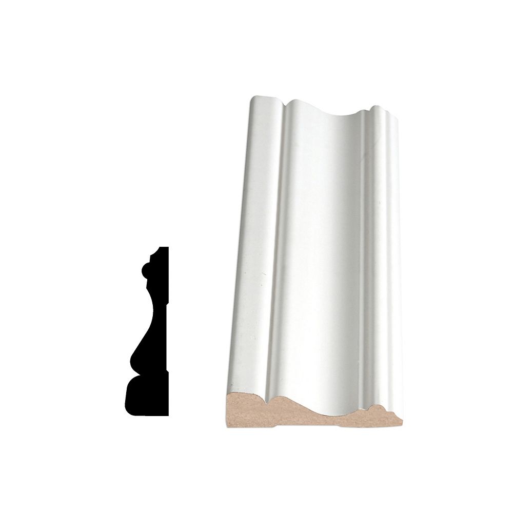 Alexandria Moulding 5/8-inch x 2 1/2-inch Colonial LDF Primed ...