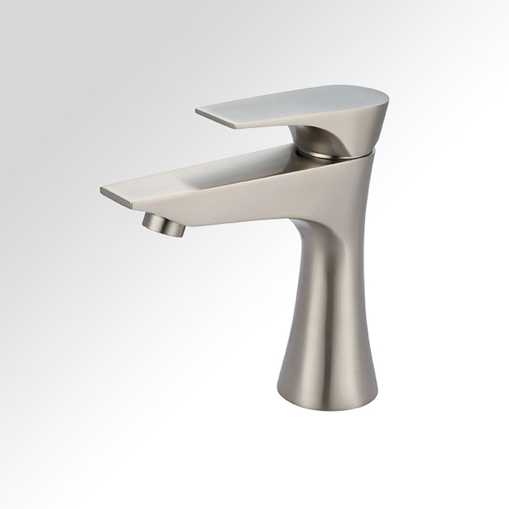 Art Bathe Diva Single Hole 1-Handle Low Arc Bathroom Faucet in Brushed ...