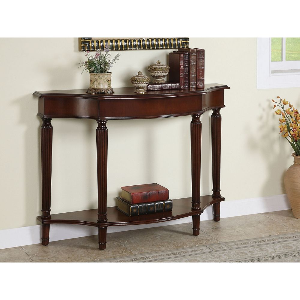 Powell Masterpiece Console Table with 4 Reeded Legs with Lower Shelf ...