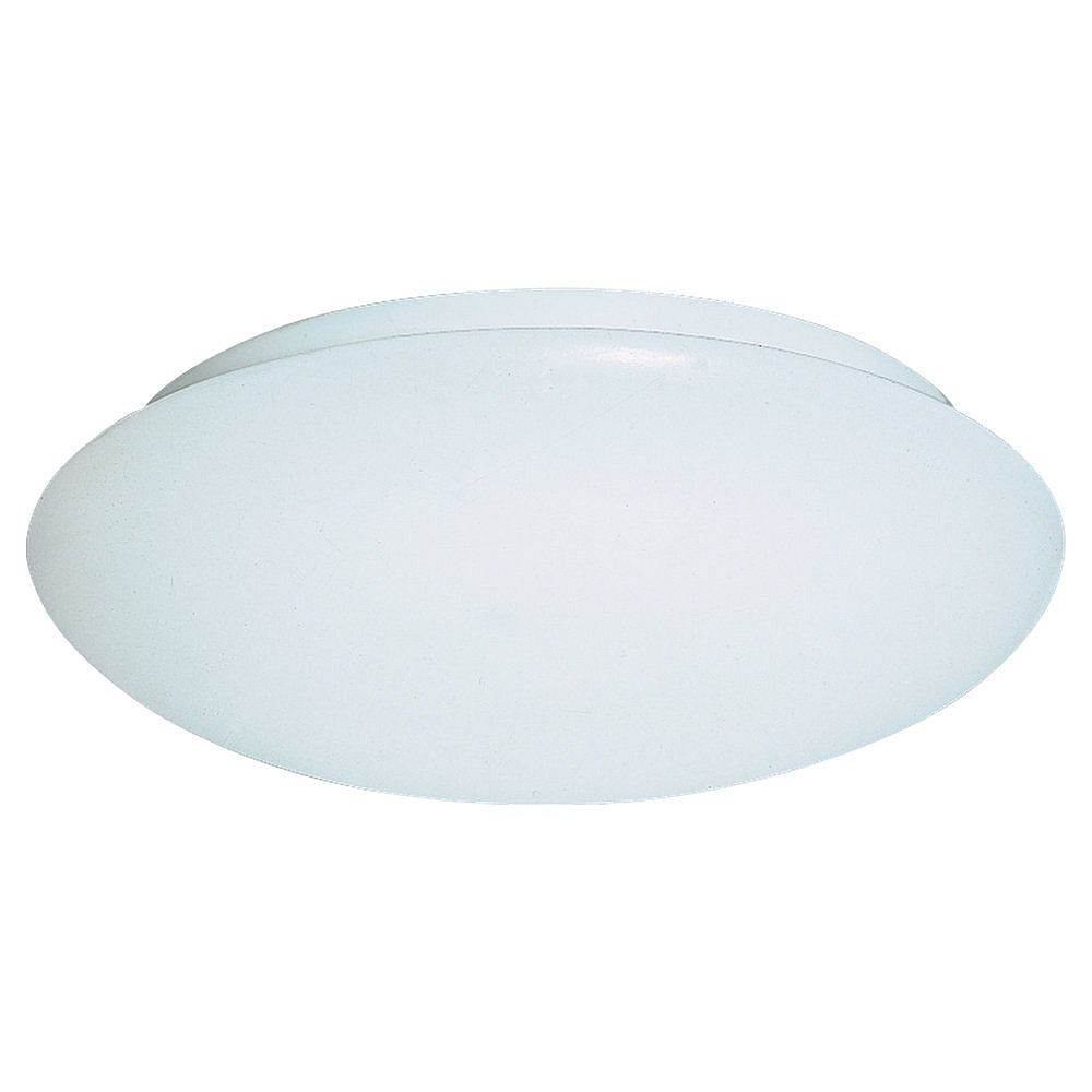 Sea Gull Lighting 2 Light White Fluorescent Ceiling Fixture | The Home ...
