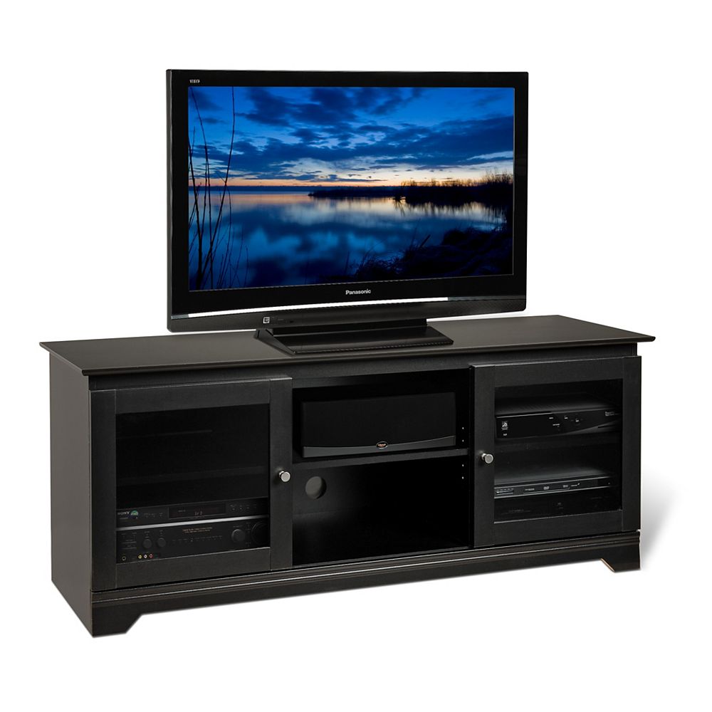 Prepac Black Francesca Flat Panel Plasma / LCD TV Console | The Home ...