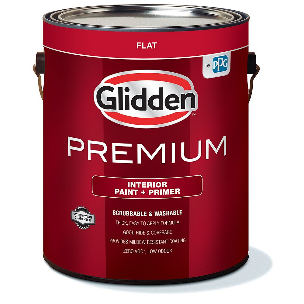 Glidden Premium Paint + Primer Interior Flat - Medium Base 3.6 L | The ... Glidden Premium Paint + Primer Interior Flat - Medium Base 3.6 L | The ...