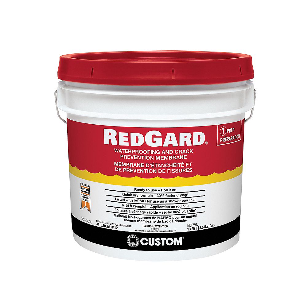 Custom Building Products Redgard 3 1 2 Gal Waterproofing And Crack