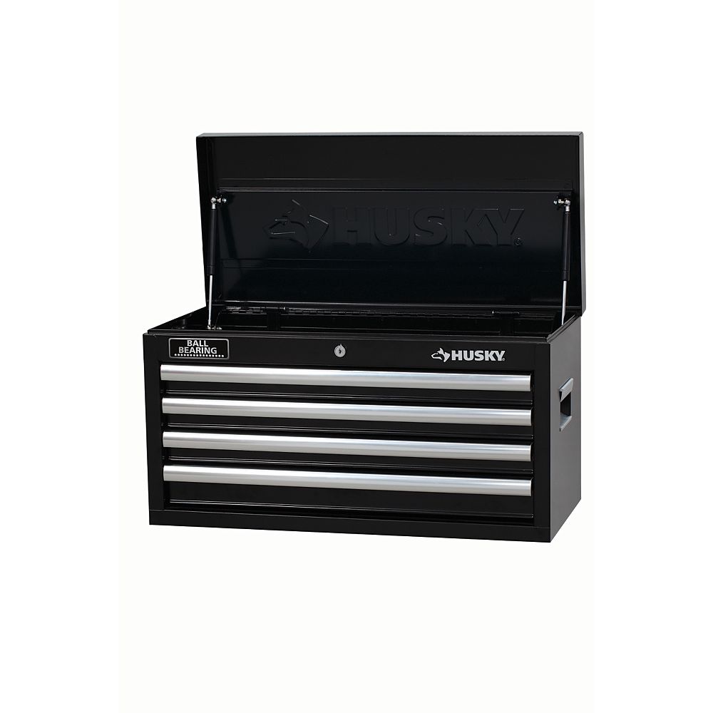 Husky 26 Inch W 4 Drawer Tool Storage Chest In Black The Home Depot