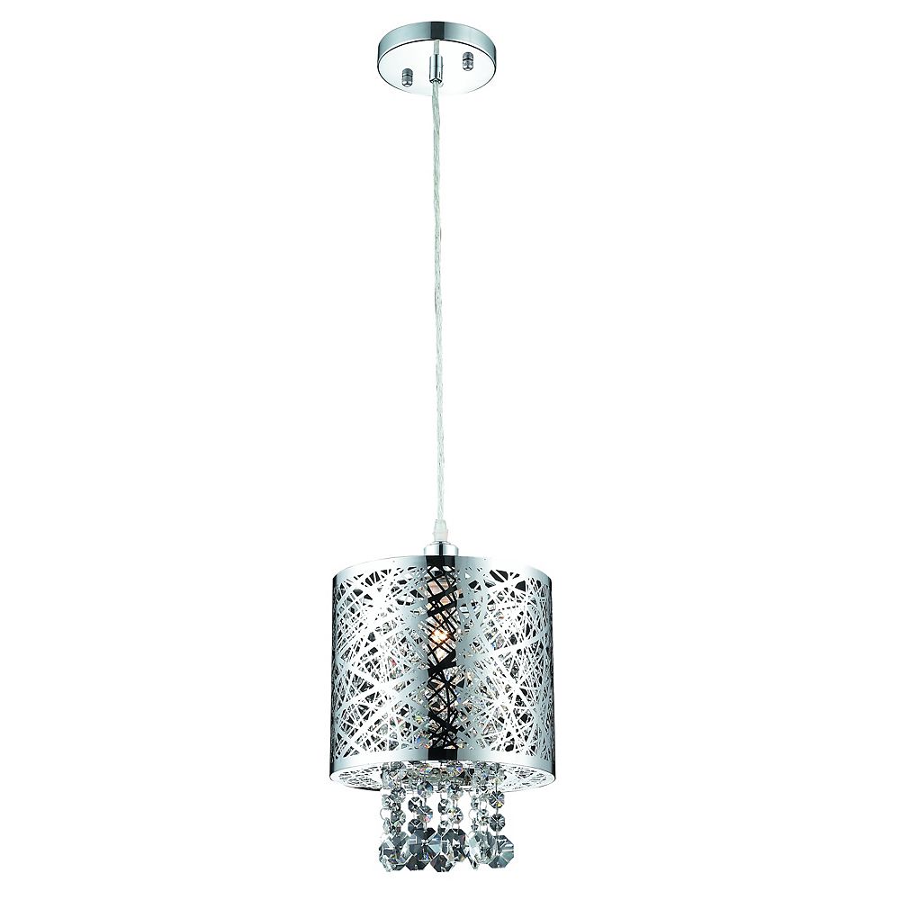 GEN-Lite Helix 1 Light Chrome Pendant With Crystals | The Home Depot Canada
