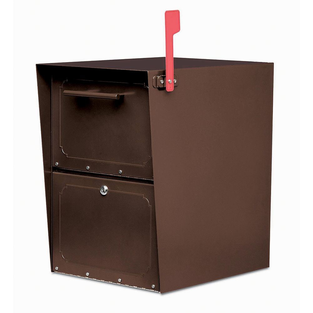 Architectural Mailboxes Oil Rubbed Bronze Oasis Jr. Locking Post Mount ...