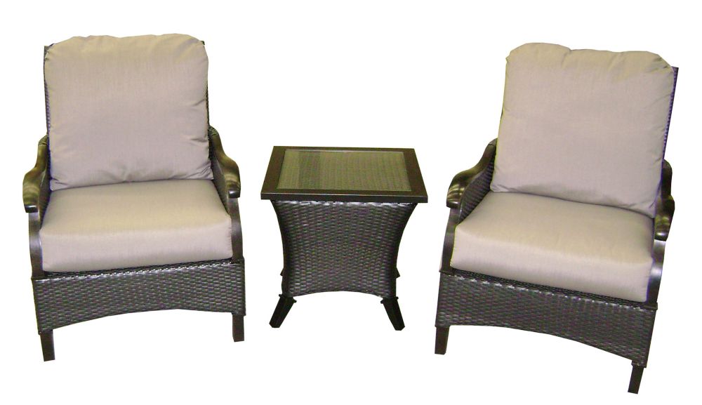 Leisure Design Parosa 3-Piece Porch Set in Grey | The Home Depot Canada