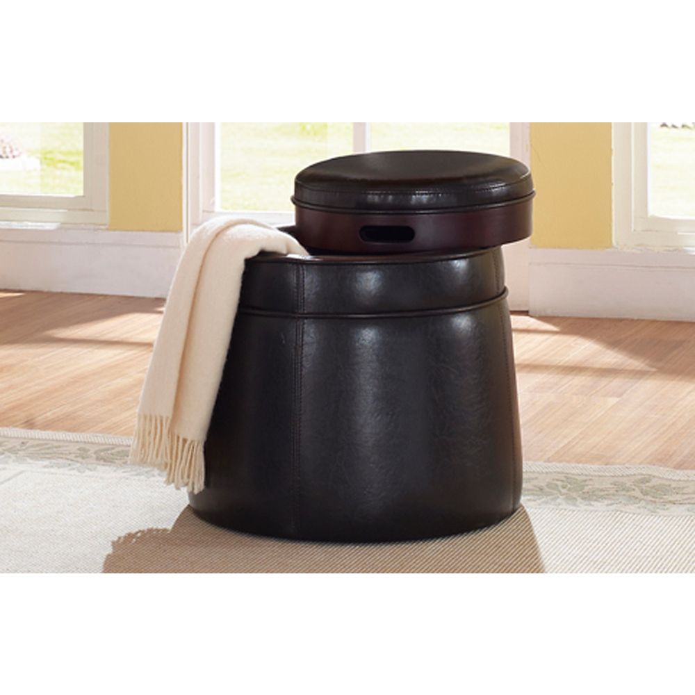 Worldwide Homefurnishings Inc. Vista reversible Ottoman with tray ...