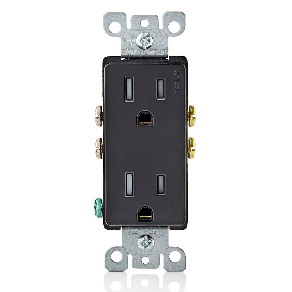 Leviton Decora Prise inviolable 15 A, en noir | Home Depot Canada