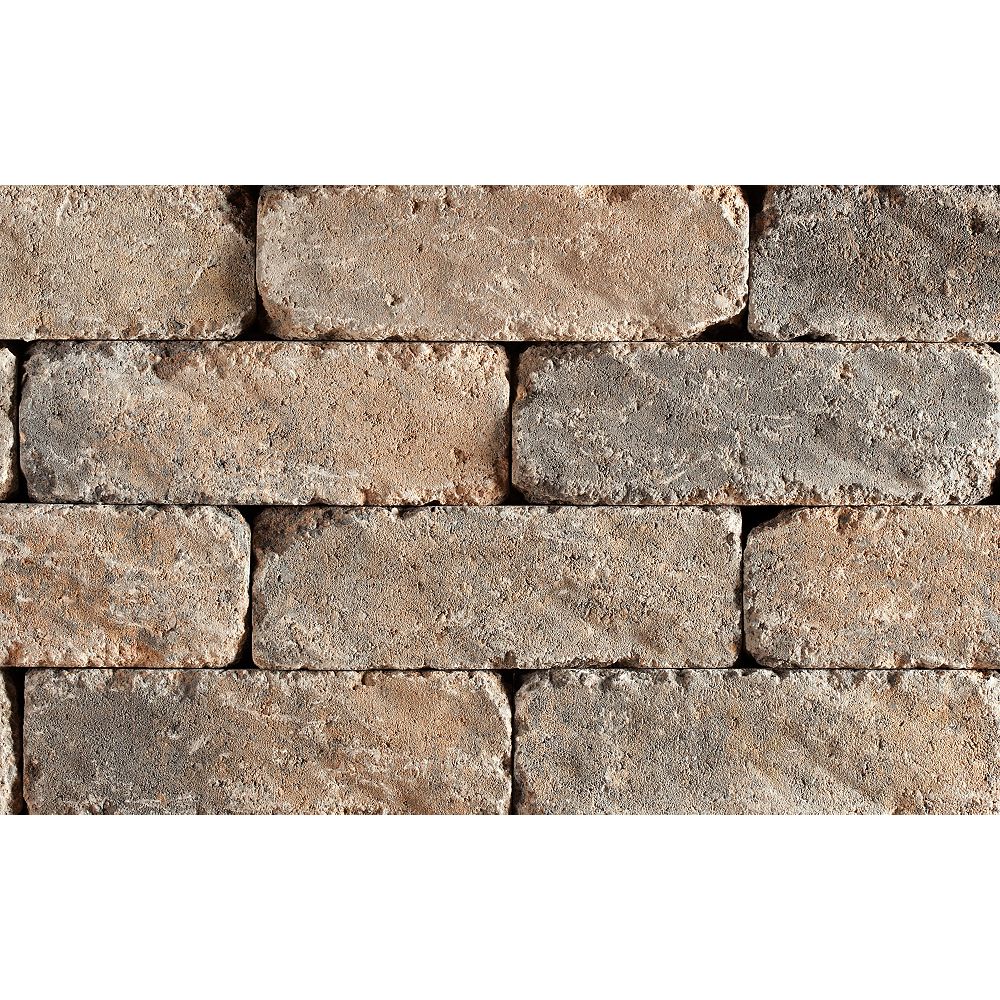 Shaw Brick 12-inch x W 8-inch L Chamois/Charcoal Weathered Wallstone ...