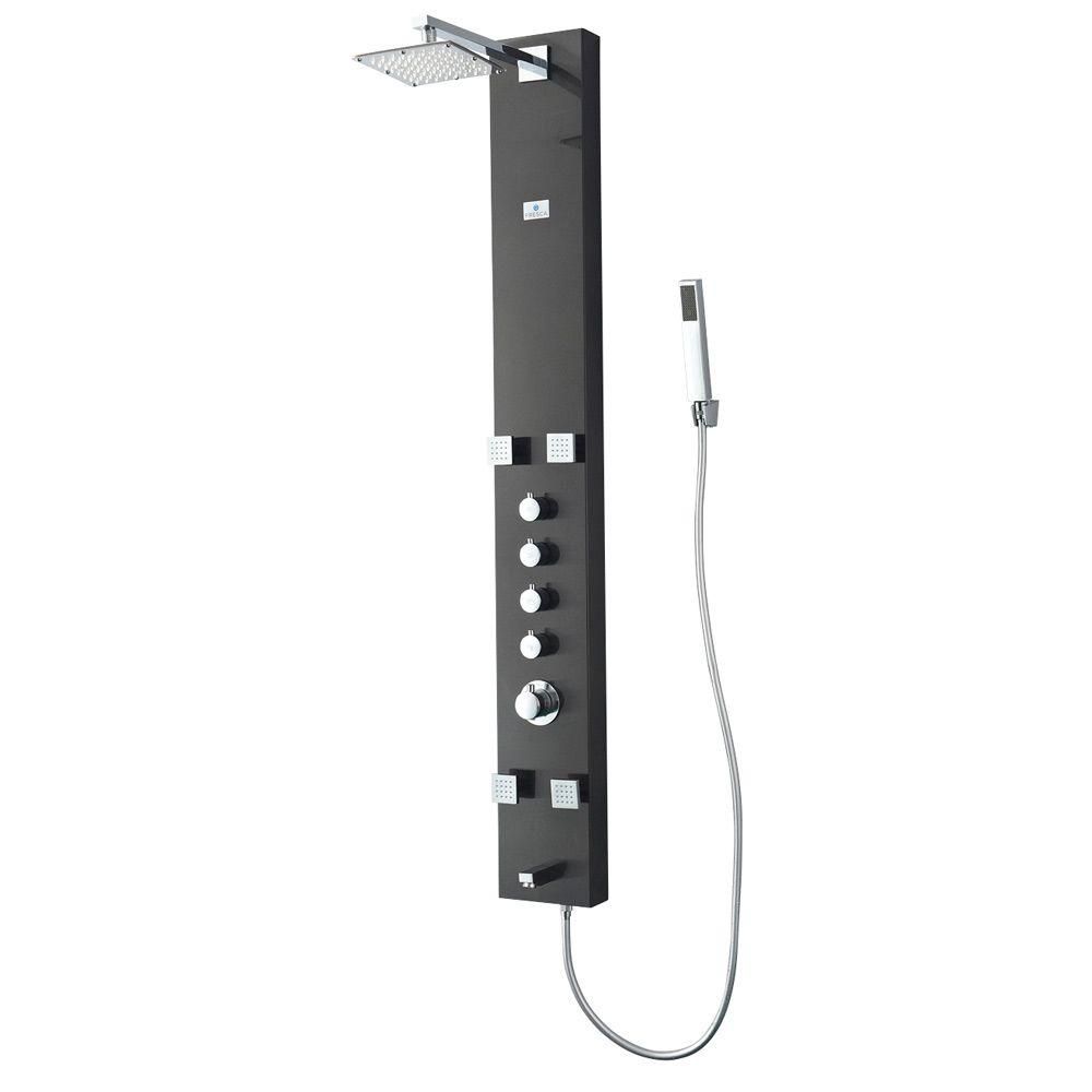Fresca Pavia Stainless Steel Thermostatic Shower Massage Panel in ...