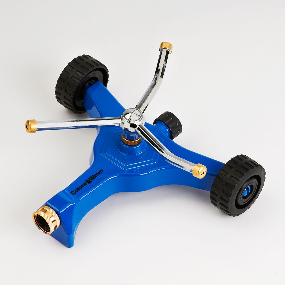 Colourwave Wheeled Base Revolving Sprinkler in Blue | The Home Depot Canada