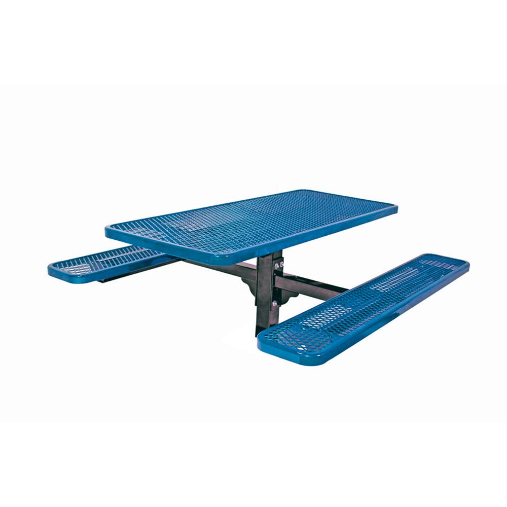 UltraSite 6 ft. Commercial Rectangular In-Ground Table in Blue | The ...