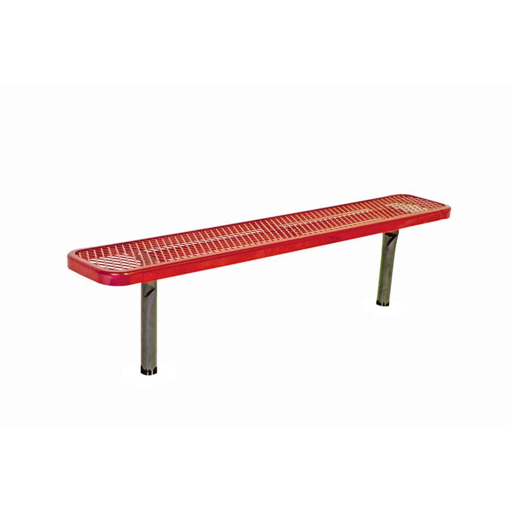 UltraSite 6 ft. Commercial In-Ground Bench in Red | The Home Depot Canada