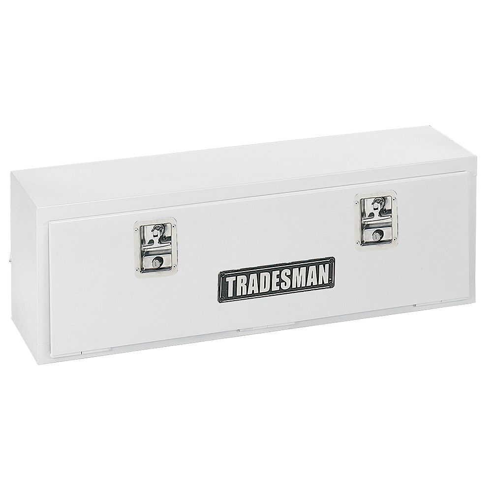 Tradesman 48-inch Top Mount Steel Truck Tool Box in White | The Home ...