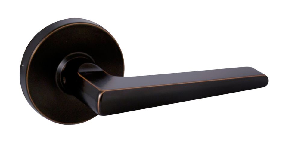 Taymor Equinox Lever 6-in-1 Aged Bronze Passage Lock | The Home Depot ...